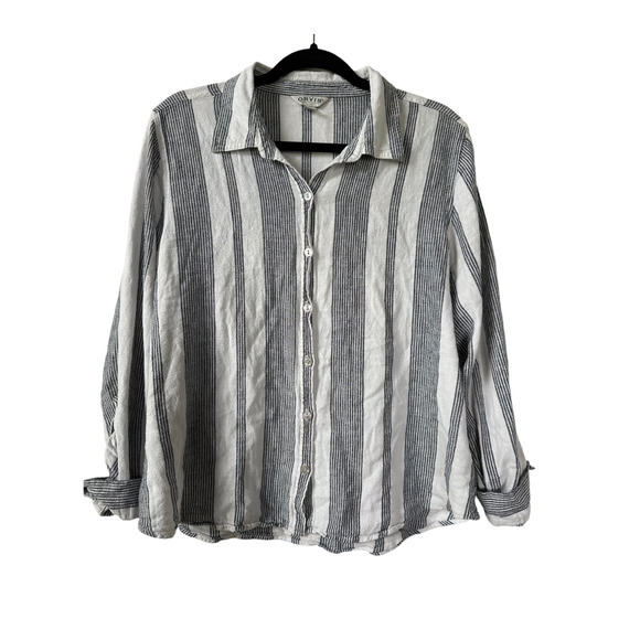 Orvis | Tops | Orvis Classic Collection Rolltab Long Sleeve Linen Blend ...